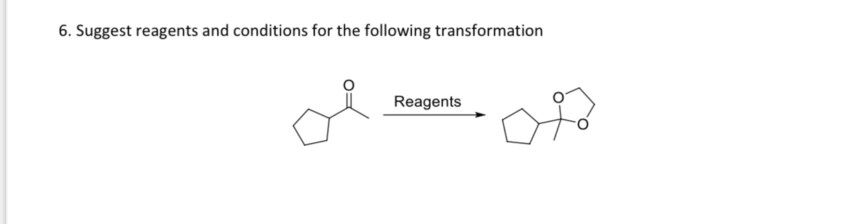 Solved Suggest reagents and conditions for the following | Chegg.com