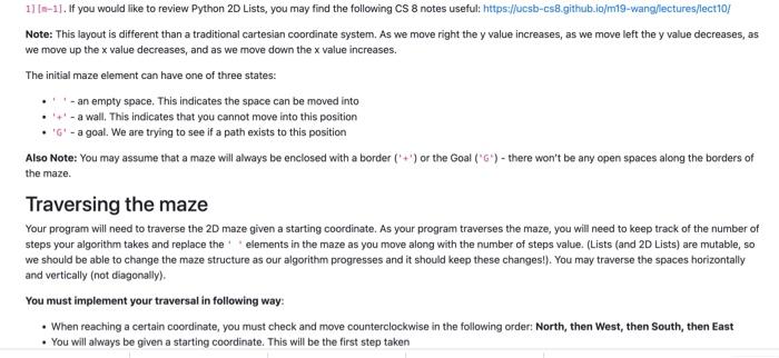Solved Solving a maze We can explore and solve a maze by | Chegg.com