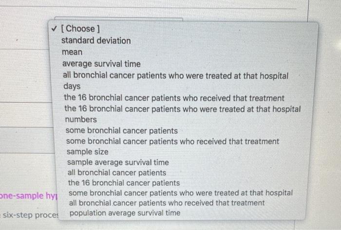 Solved Use the information below to answer the CANCER | Chegg.com