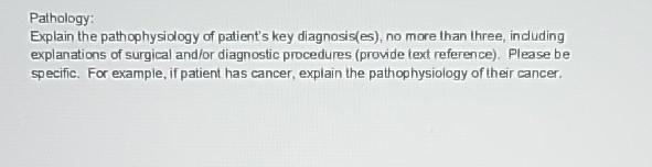 Solved Pathology:Explain the pathophysiology of patient's | Chegg.com