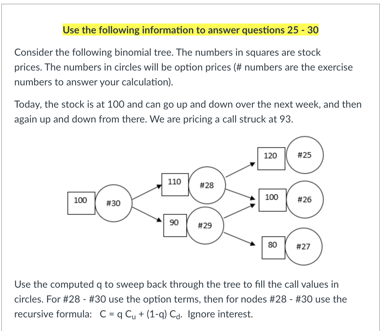 Solved Use the following information to answer questions | Chegg.com