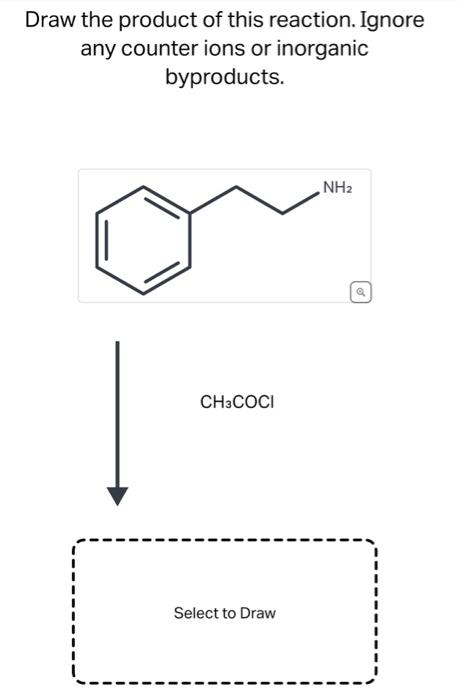 Solved Draw the product of this reaction. Ignore any counter | Chegg.com