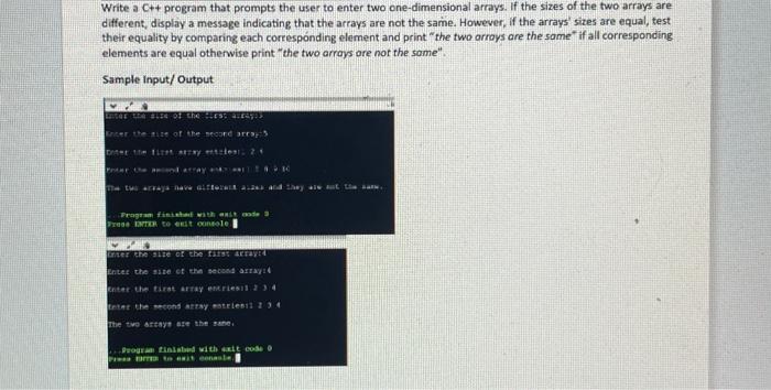 Solved Write a C++ program that prompts the user to enter | Chegg.com