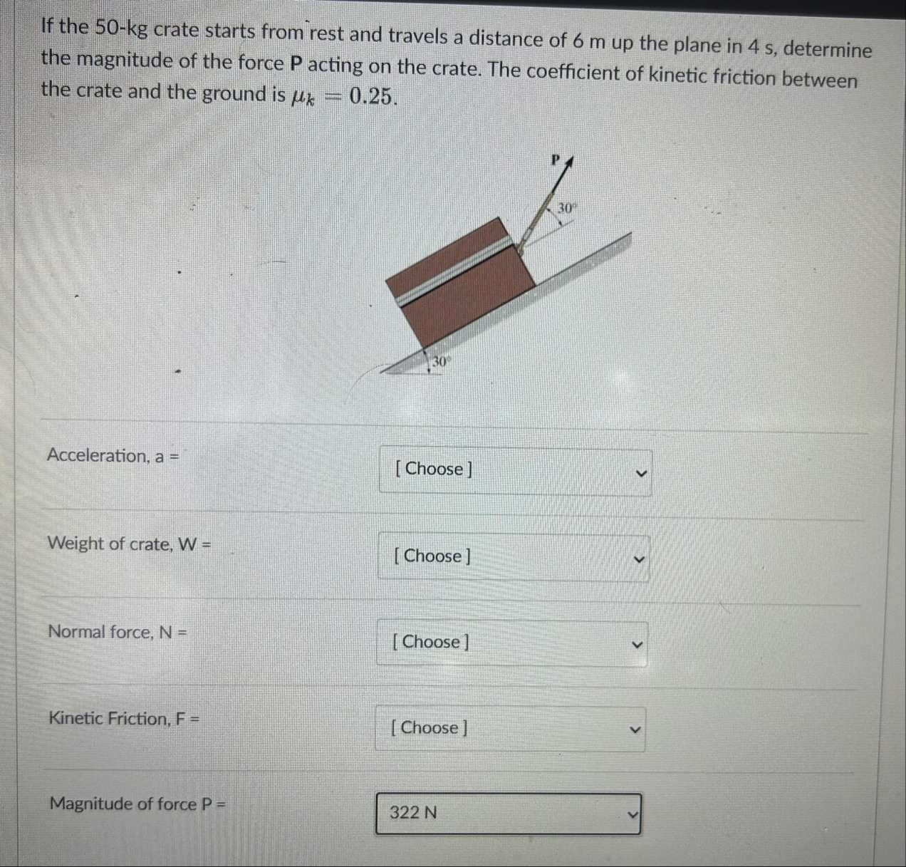 Solved If the 50-kg ﻿crate starts from rest and travels a | Chegg.com