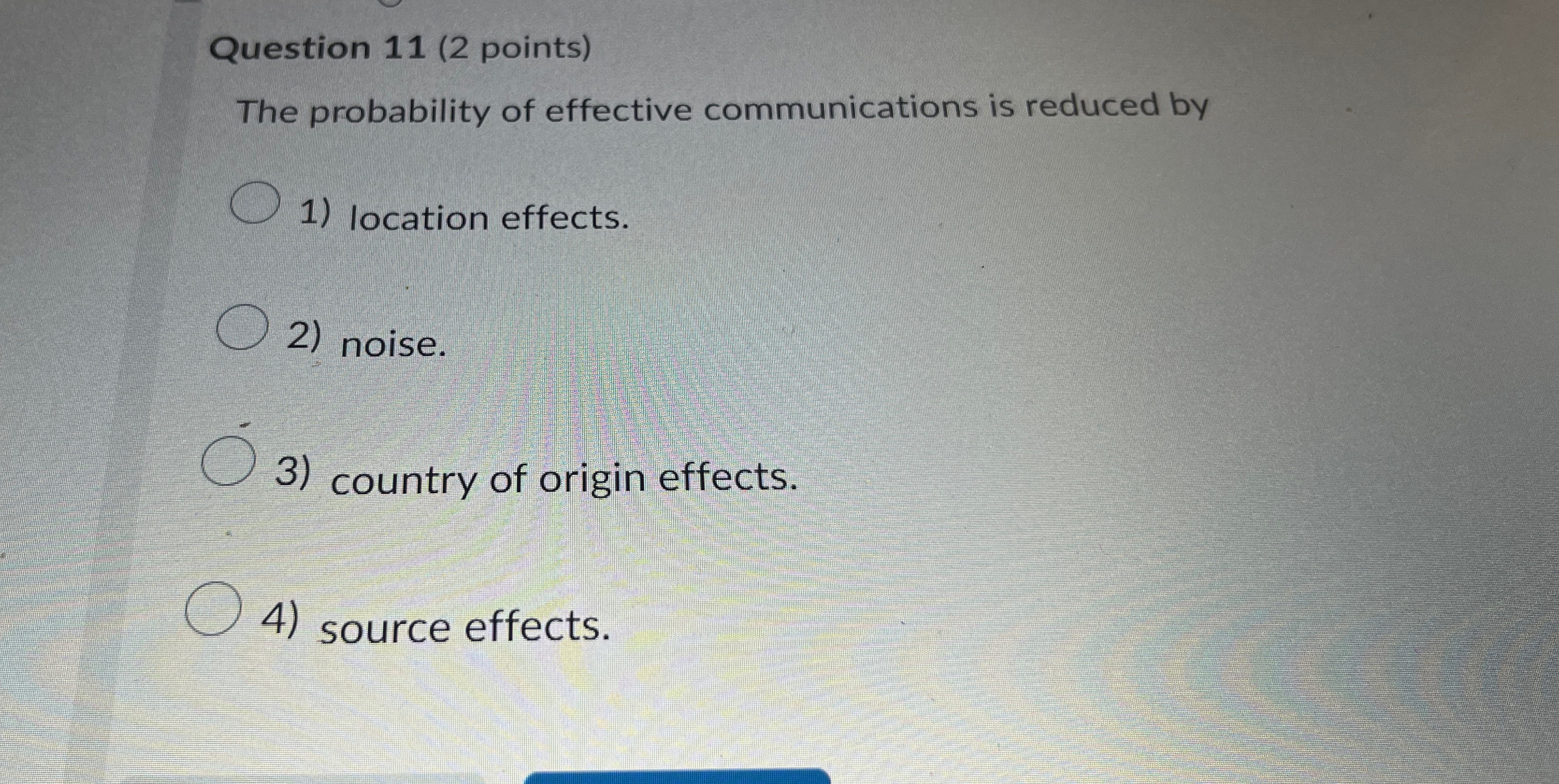 Solved Question 11 (2 ﻿points)The probability of effective | Chegg.com