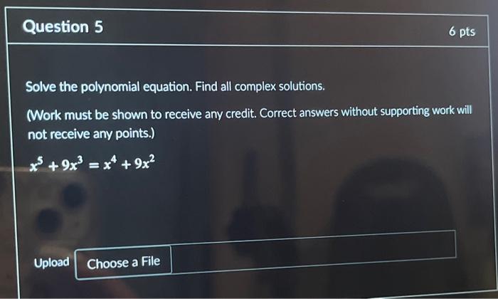 Solved Solve the polynomial equation. Find all complex | Chegg.com
