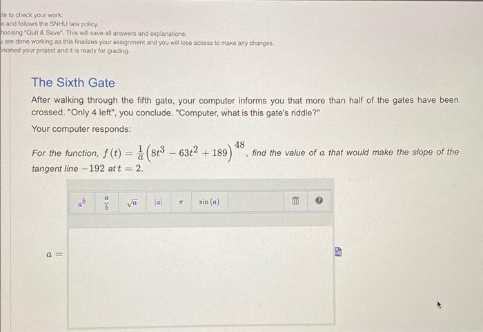 Solved Vo to check your work. 0 and follows the SNHU late | Chegg.com