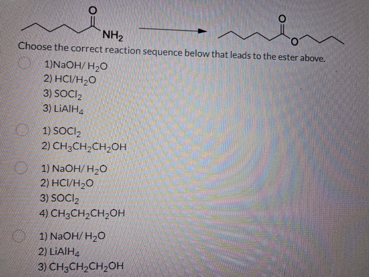 Solved Choose the correct reaction sequence below that leads | Chegg.com