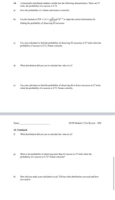Solved A binomially distributed random variable has the | Chegg.com