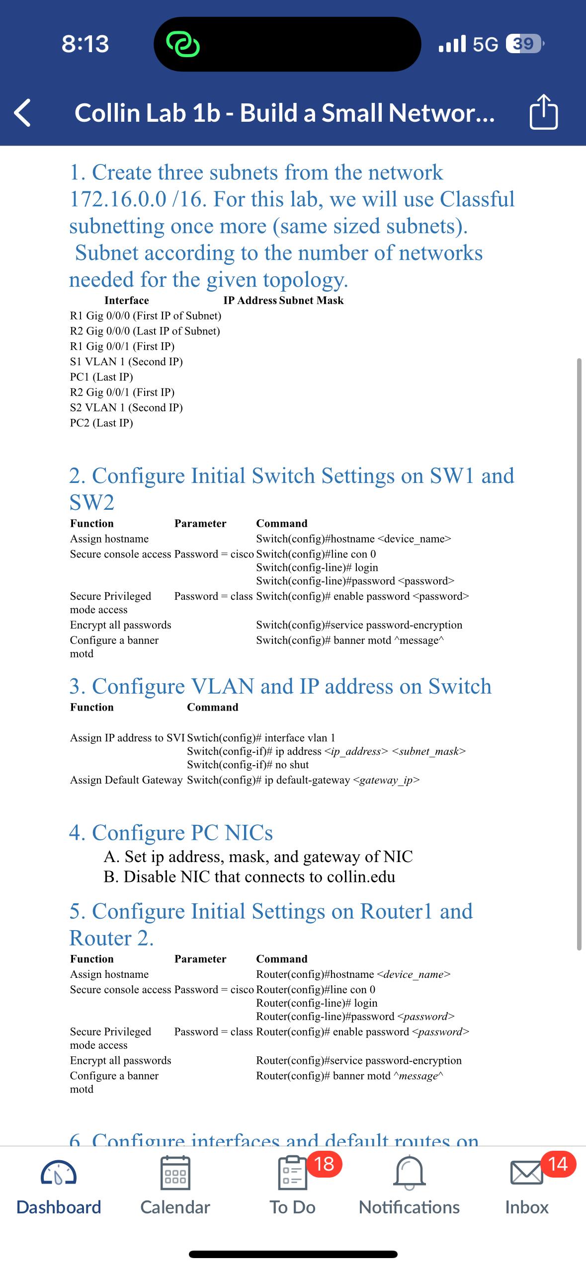 Solved 8:13all 5G39Collin Lab 1b - ﻿Build a Small | Chegg.com