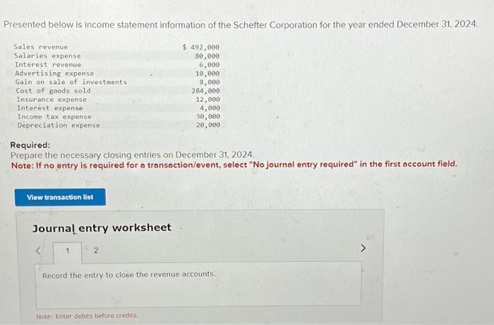 Solved Presented below is income statement information of | Chegg.com