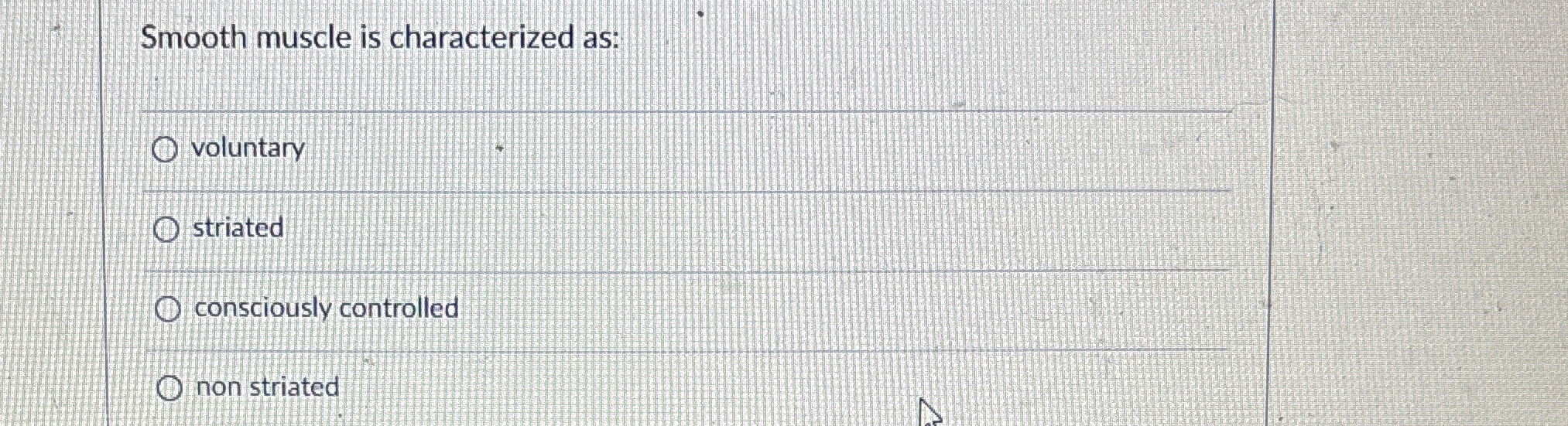 Solved Smooth muscle is characterized | Chegg.com