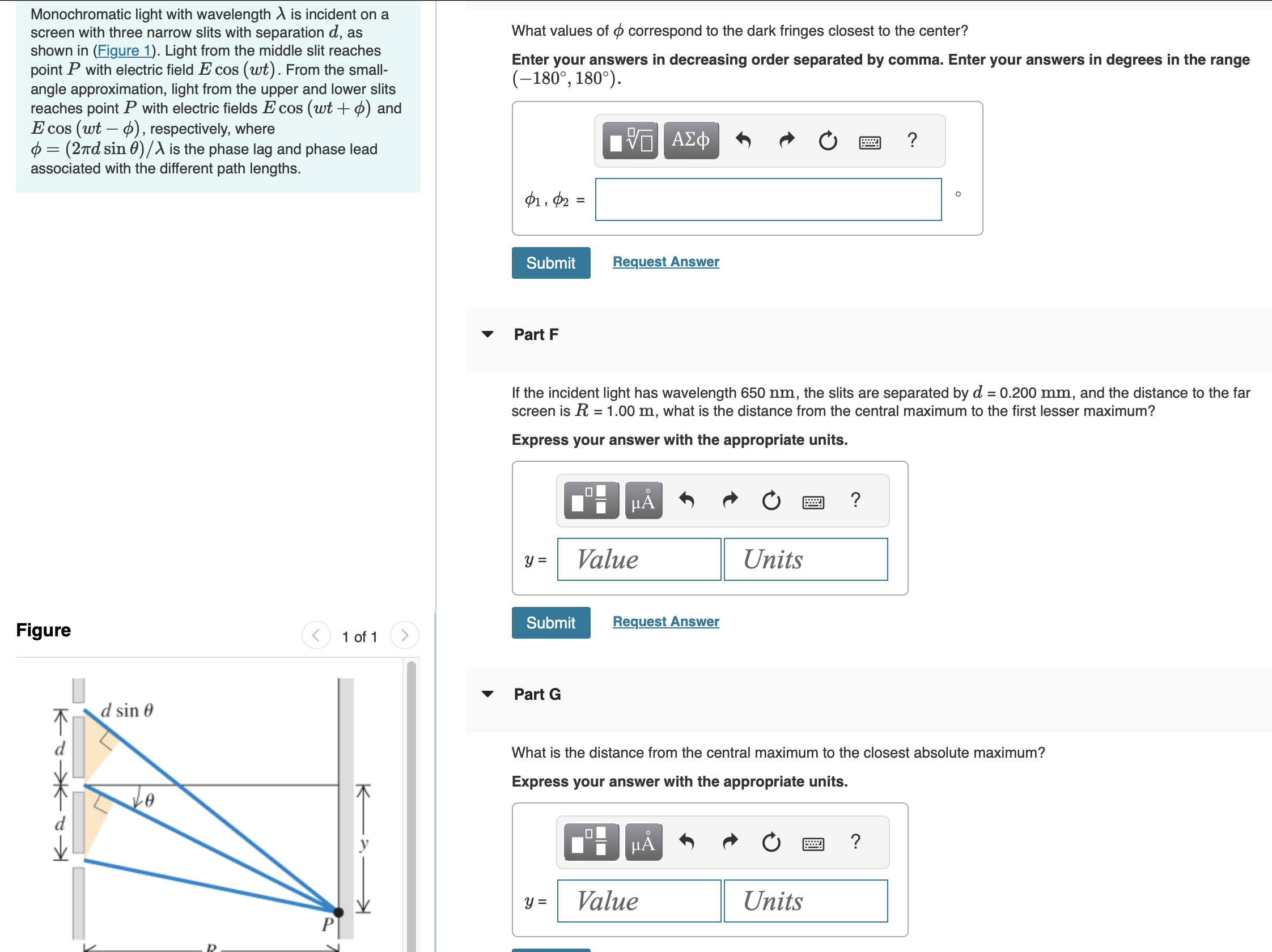 Solved Monochromatic Light With Wavelength λ ﻿is Incident On