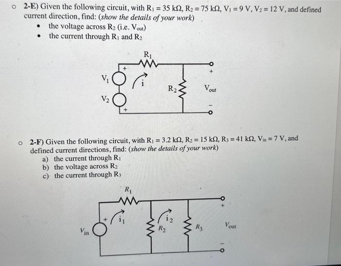 Solved 2-E) Given the following circuit, with | Chegg.com