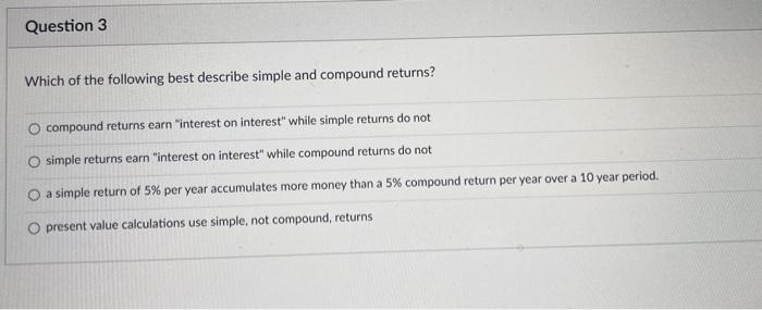 Solved Which of the following best describe simple and | Chegg.com