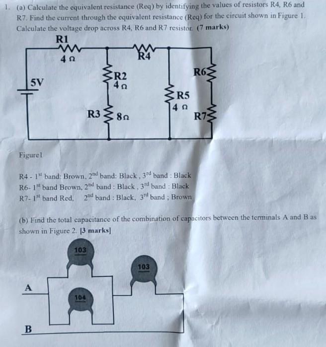 Solved 1. (a) Calculate the equivalent resistance (Req) by | Chegg.com