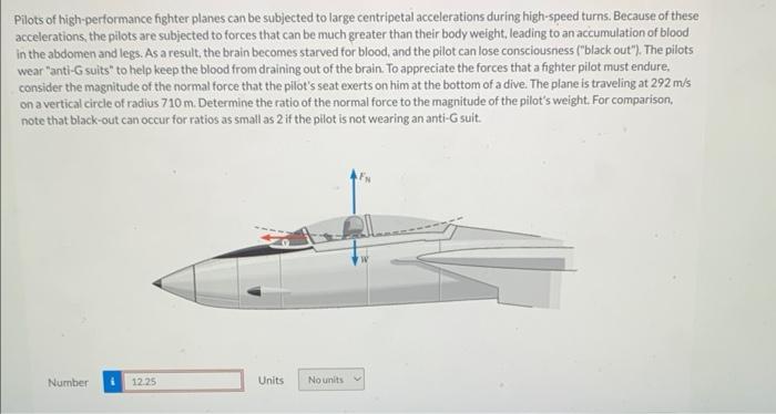 Solved Pilots of high-performance fighter planes can be | Chegg.com