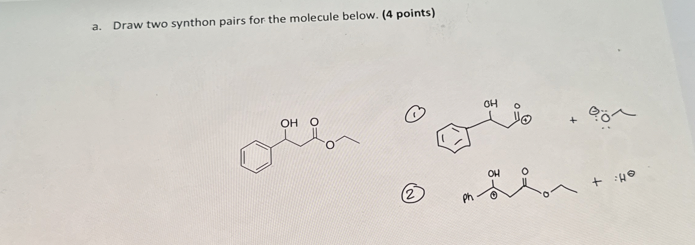 Solved a. ﻿Draw two synthon pairs for the molecule below. (4 | Chegg.com