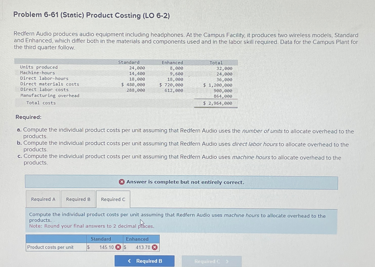 Solved Problem 6-61 (Static) Product Costing (LO | Chegg.com Solved Problem 6-61 (Static) Product Costing (LO | Chegg.com