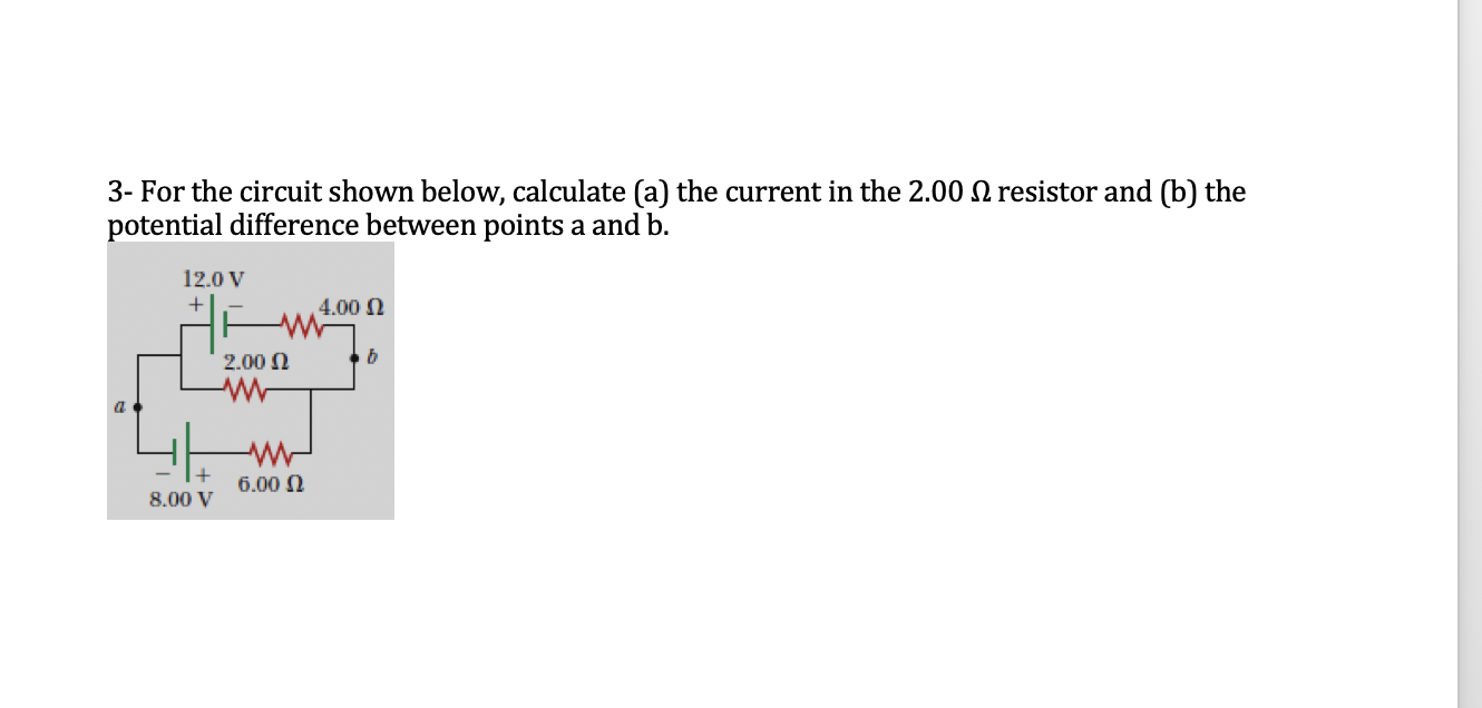 Solved Kirchhoff's rules3- ﻿For the circuit shown below, | Chegg.com