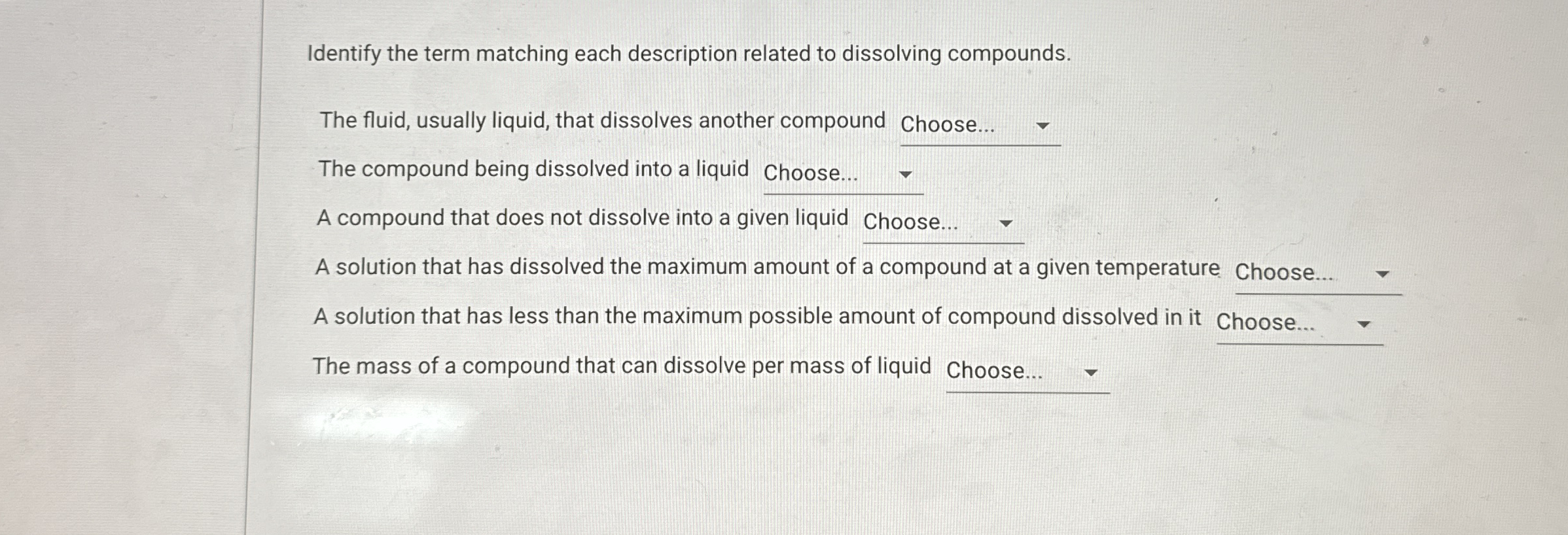 Solved Identify the term matching each description related | Chegg.com