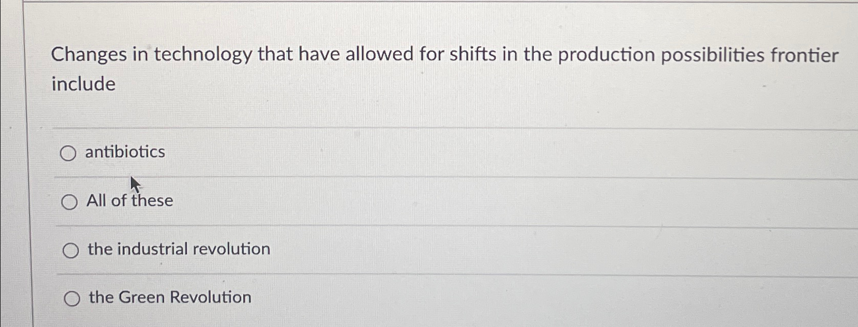 Solved Changes in technology that have allowed for shifts in | Chegg.com