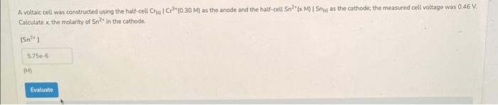 Solved Calculate x, the molarity of 52 in the cathode. | Chegg.com
