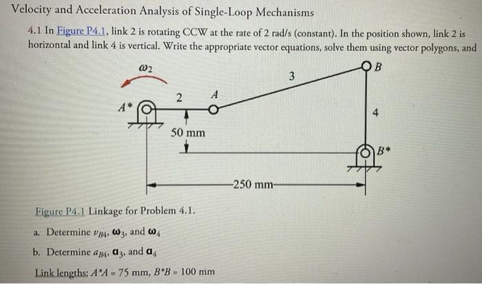 Solved Velocity and Acceleration Analysis of Single-Loop | Chegg.com