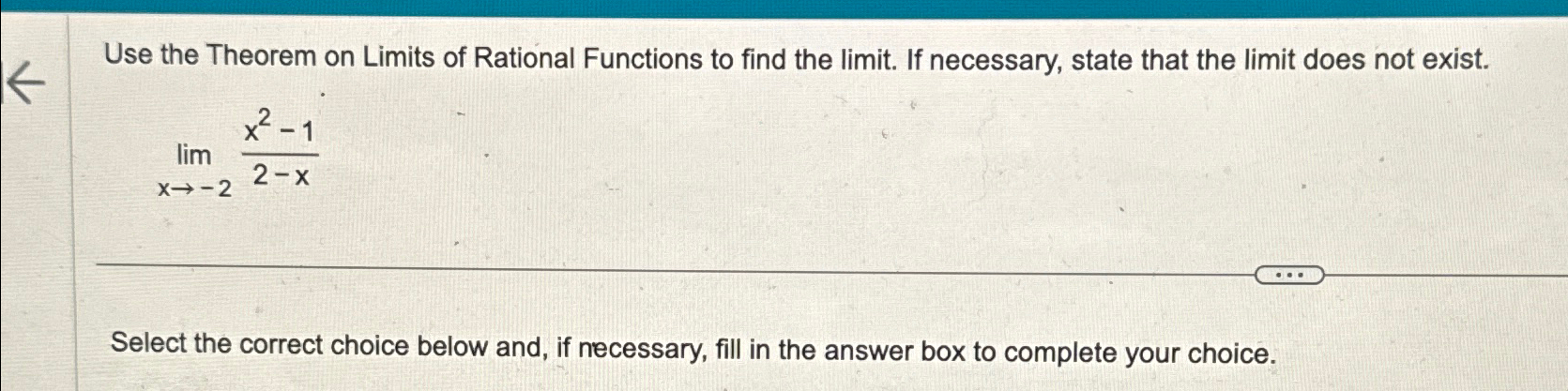 Solved Use the Theorem on Limits of Rational Functions to | Chegg.com