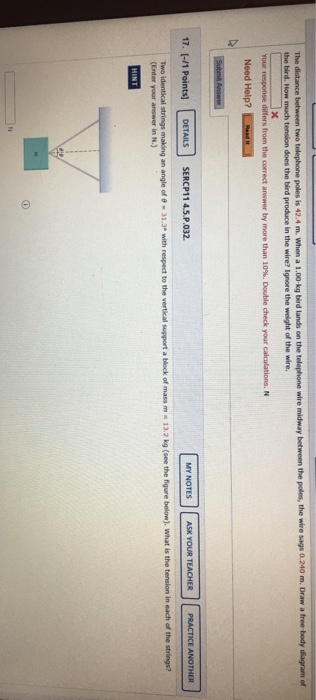 Solved The distance between two telephone poles is 42.4 m. | Chegg.com