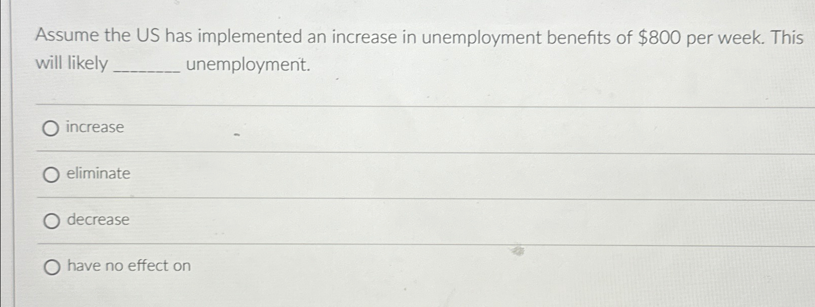 Assume the US has implemented an increase in | Chegg.com