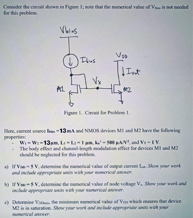 Solved Consider the circuit shown in Figure 1 ; note that | Chegg.com