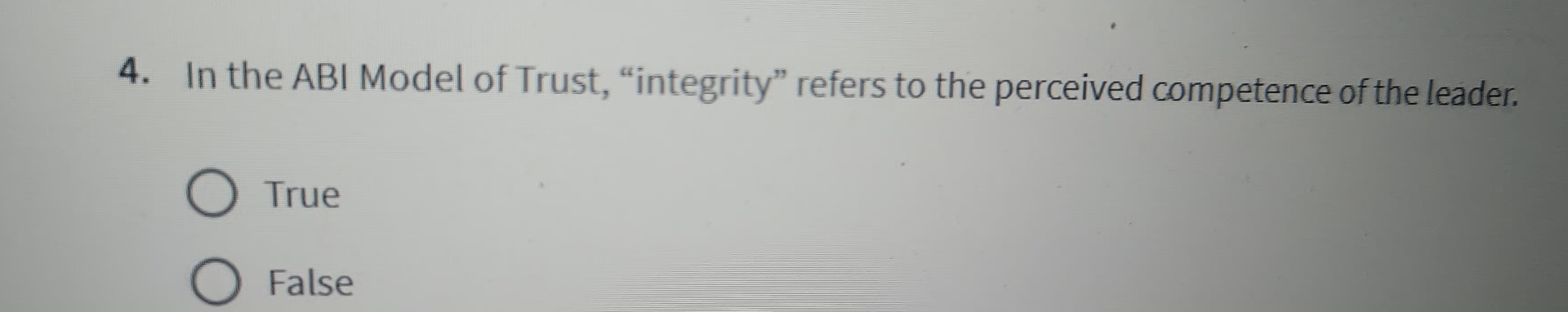 Solved In the ABI Model of Trust, "integrity" refers to the | Chegg.com