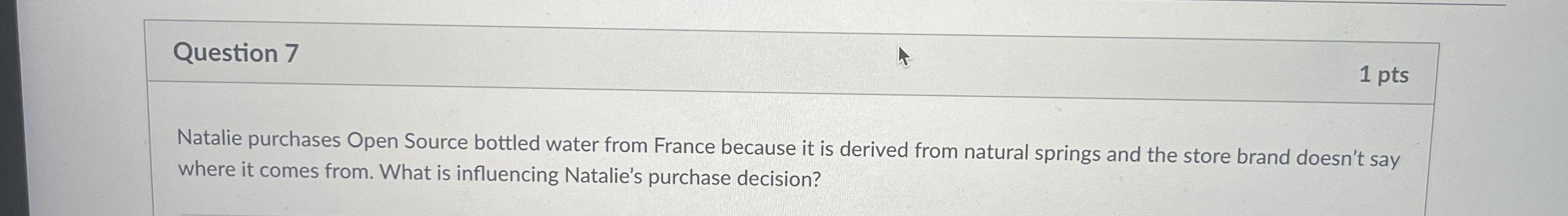 Solved Natalie purchases Open Source bottled water from | Chegg.com