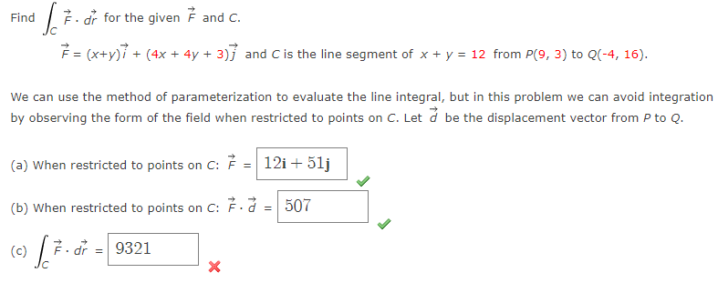 Solved Find ∫C﻿vec(F)*dvec(r) ﻿for the given vec(F) ﻿and | Chegg.com