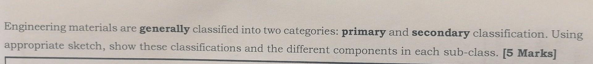 Solved Engineering materials are generally classified into | Chegg.com