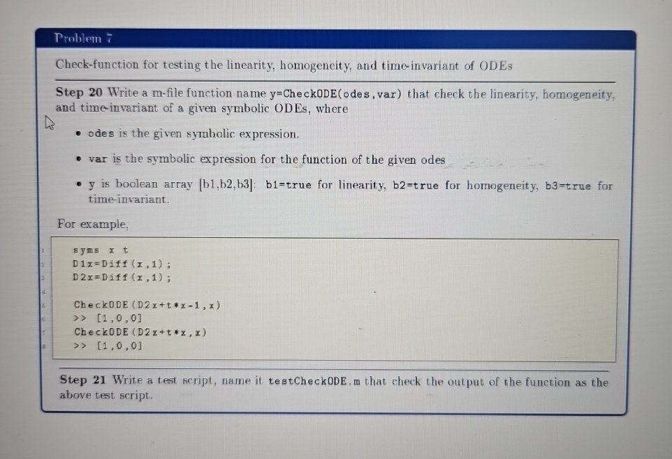 Solved Problem ?bar (i)Check-function for testing the | Chegg.com