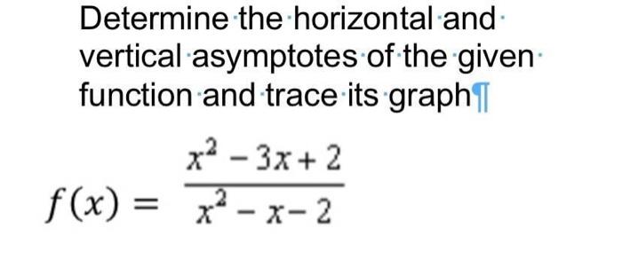 Solved determine the horziontal and vertical asymptotes of | Chegg.com