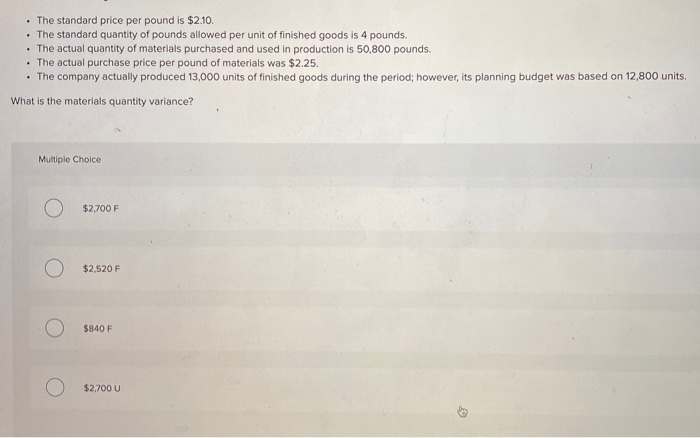 Solved Direct materials Direct labor Variable manufacturing | Chegg.com