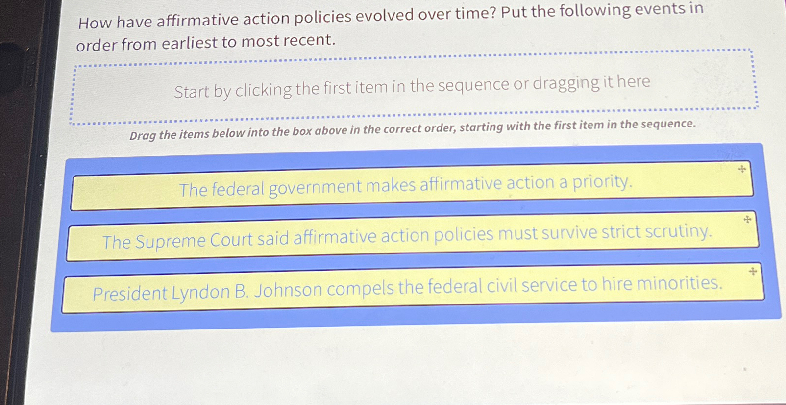 Solved How have affirmative action policies evolved over | Chegg.com