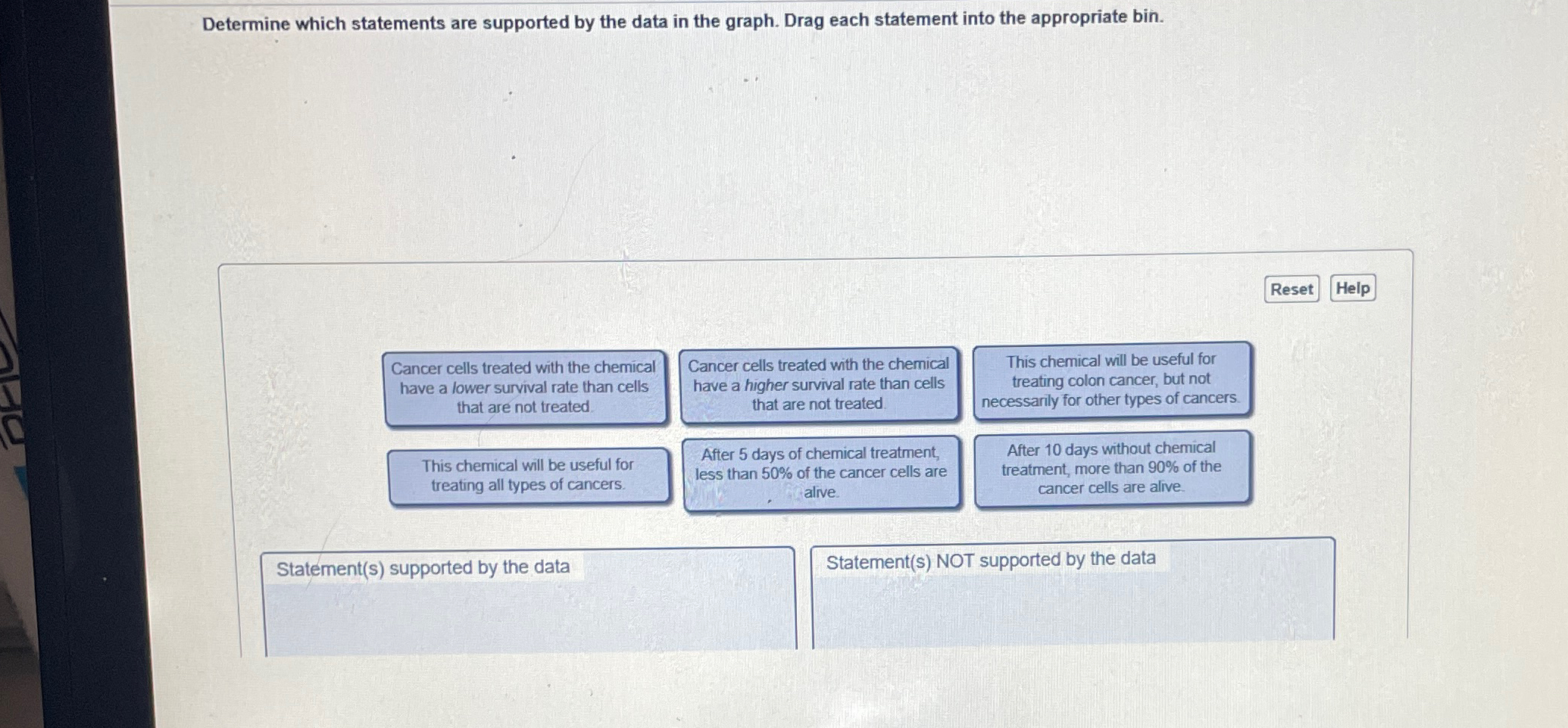 Solved Determine which statements are supported by the data | Chegg.com