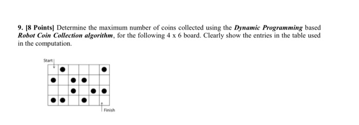 Solved 9. [8 Points) Determine the maximum number of coins | Chegg.com