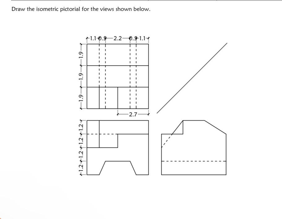Solved Draw the isometric constructionDraw the isometric | Chegg.com
