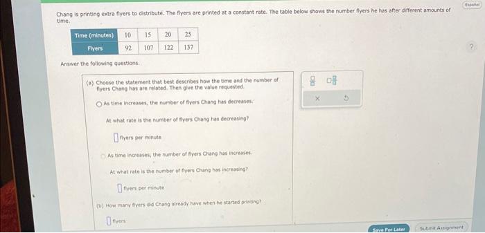 Solved Chang is printing extra flyers to distribute. The | Chegg.com