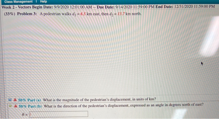 Solved Class Management Help Week 2 - Vectors Begin Date: | Chegg.com