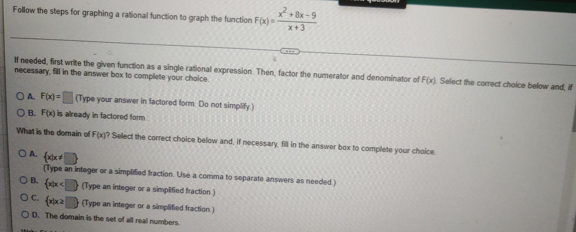 Solved Follow the steps for graphing a rational function to | Chegg.com