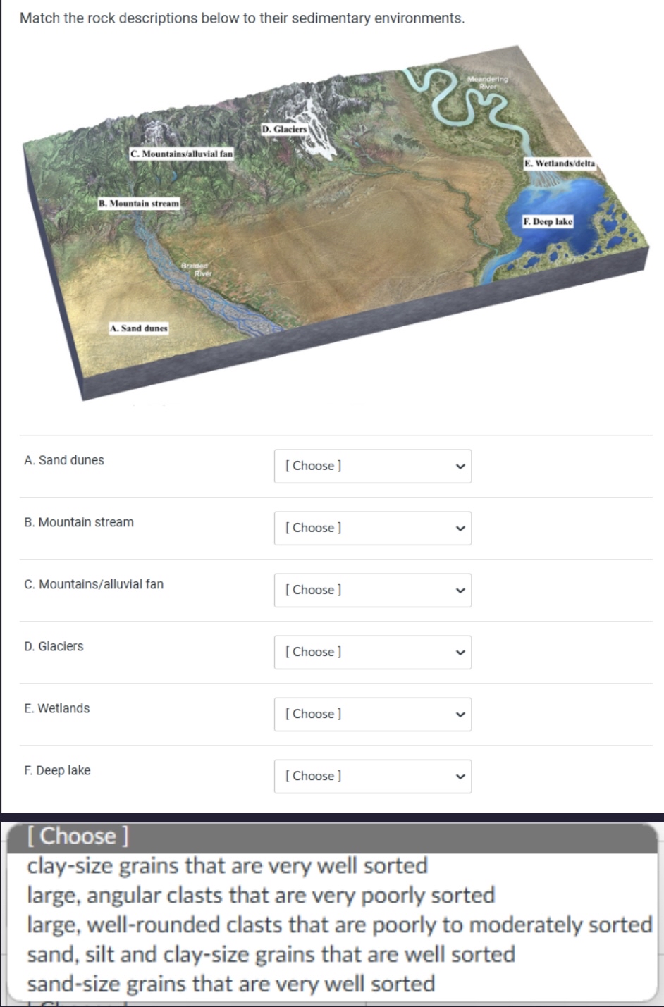 Match the rock descriptions below to their | Chegg.com