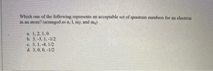 Solved Which one of the following represents an acceptable | Chegg.com
