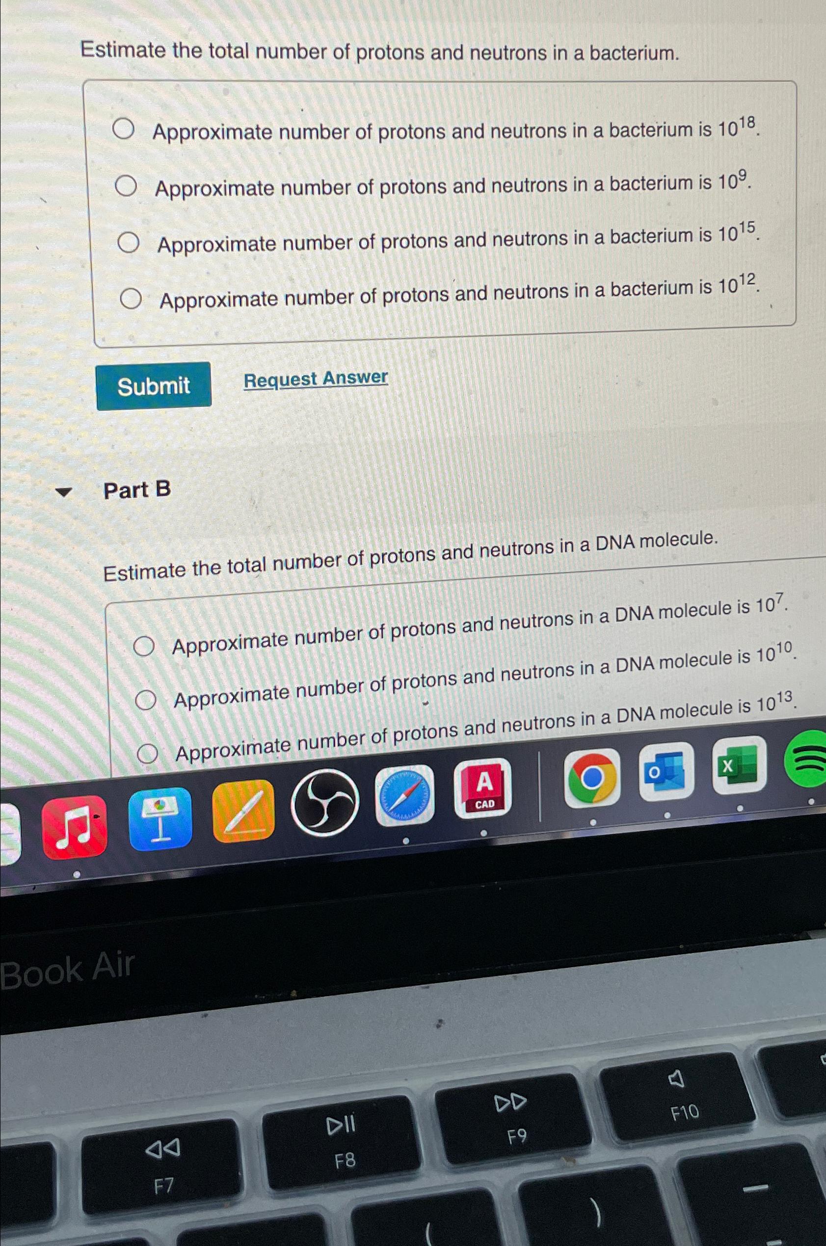 Solved Estimate the total number of protons and neutrons in | Chegg.com