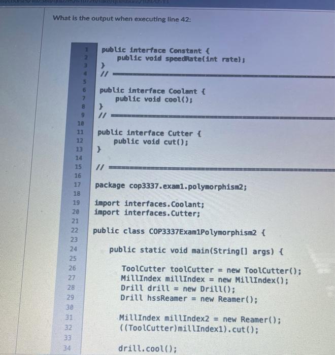 Solved What is the output when executing line 42: 1 17 3 | Chegg.com